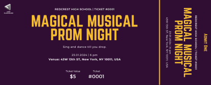 Elegant Prom Ticket Templates for Unforgettable Nights