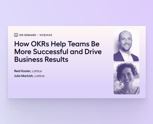 OKR Software | Lattice People Management Platform