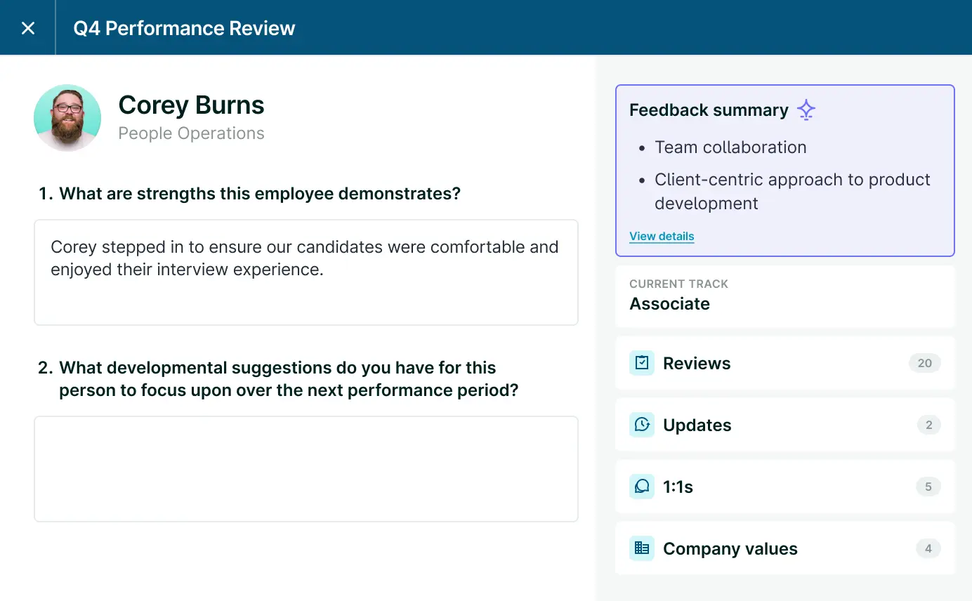 Performance Review Software | Lattice People Management Platform