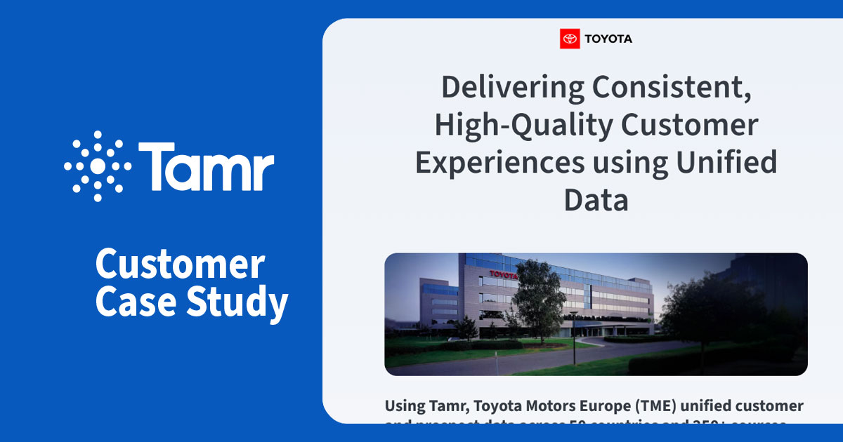 Toyota Customer Story | Tamr