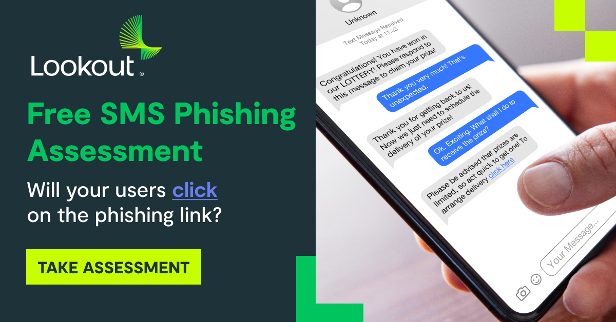Lookout | Free SMS Phishing Assessment