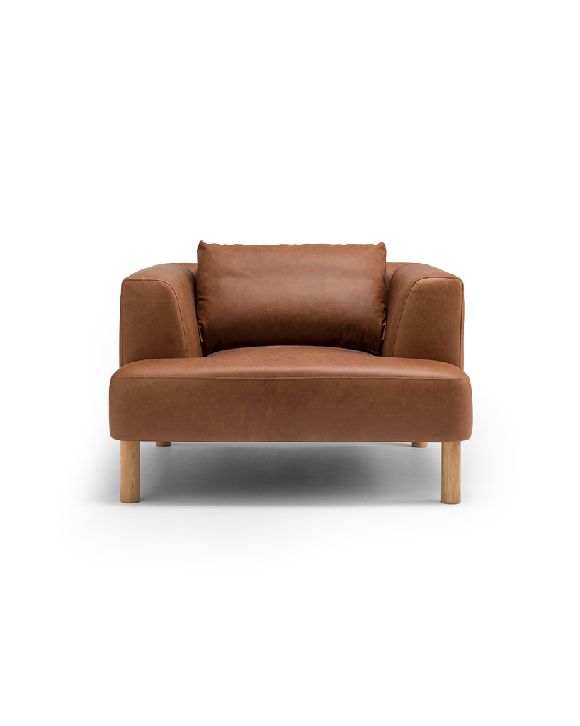 Brydie Armchair Wooden Legs by Didier | Available now at ebb&flow