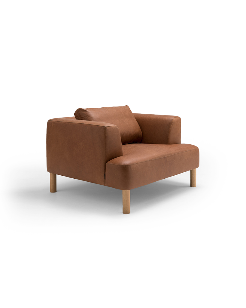 Brydie Armchair Wooden Legs by Didier | Available now at ebb&flow