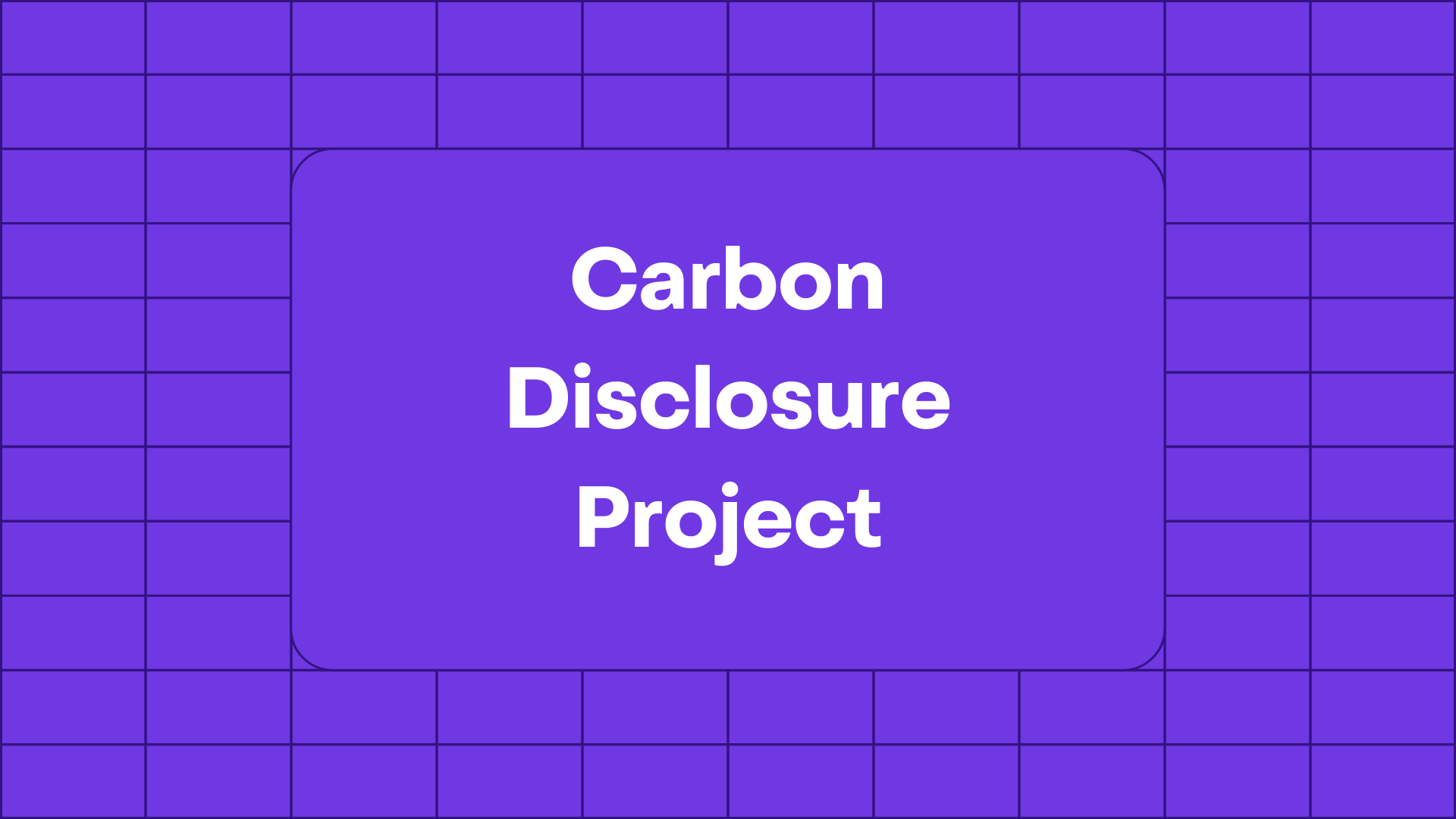 A summary: Carbon Disclosure Project (CDP)