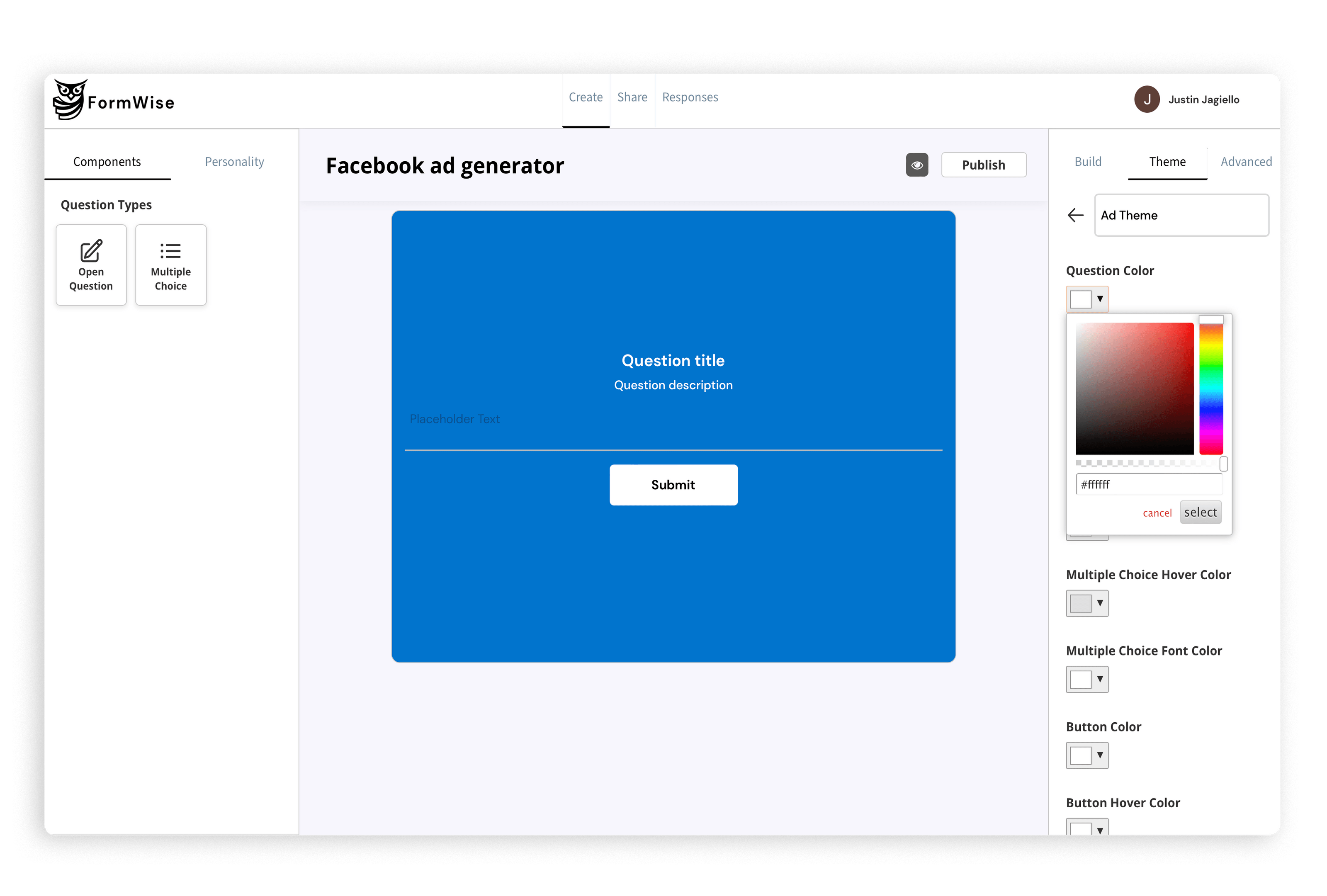 FormWise.AI | Create White Label AI Tools For Your End Users