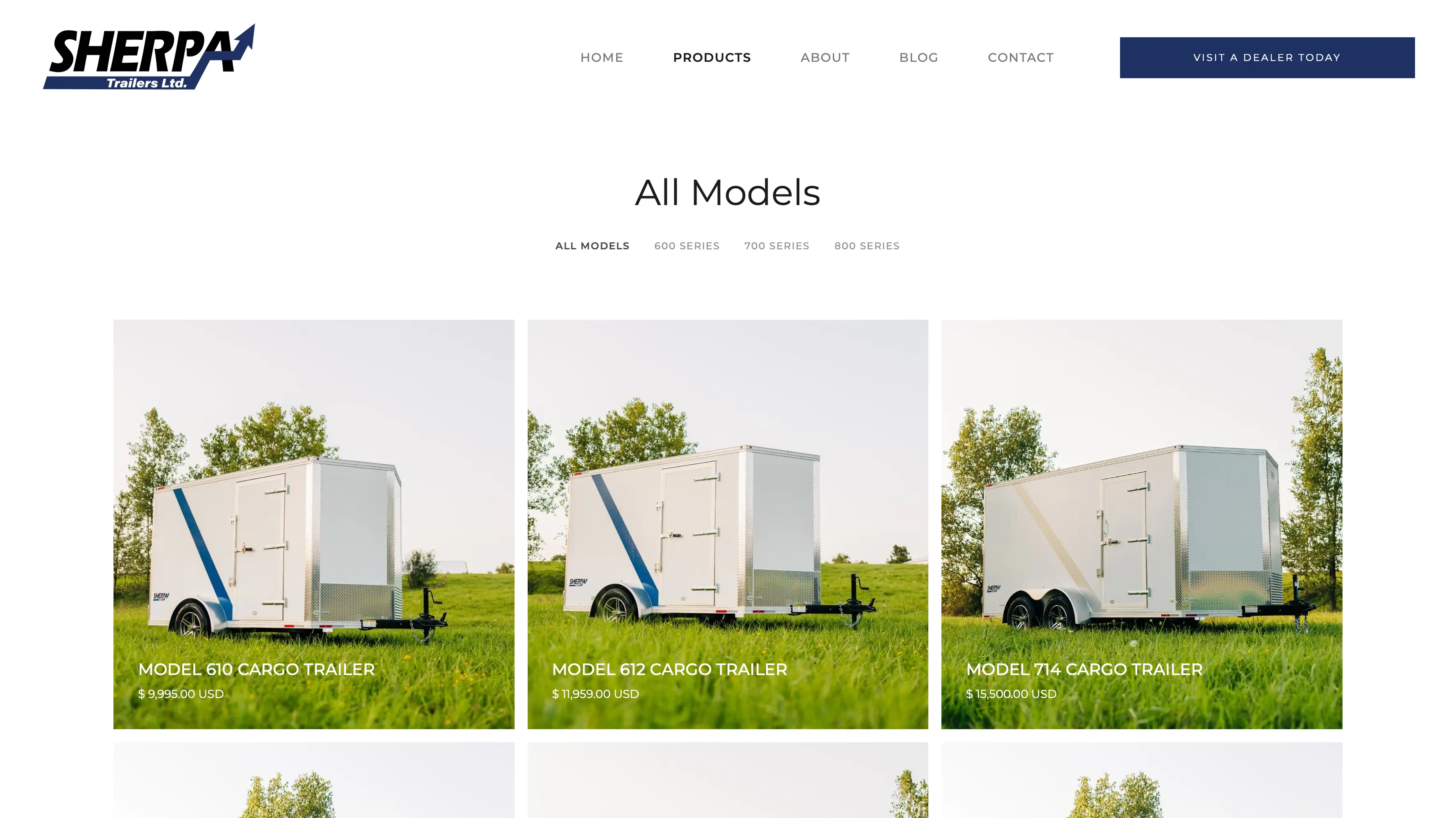 Enclosed Cargo Trailer Models | Sherpa Trailers Ltd - All Models