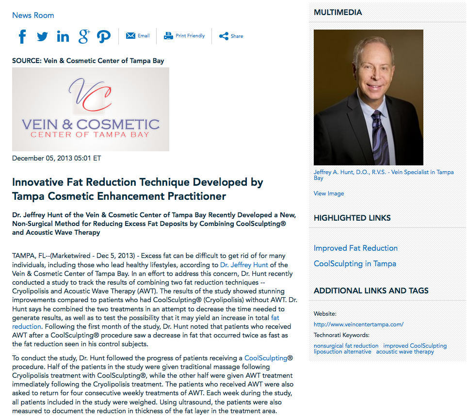 Innovative Fat Reduction Technique Developed by Tampa Cosmetic ...