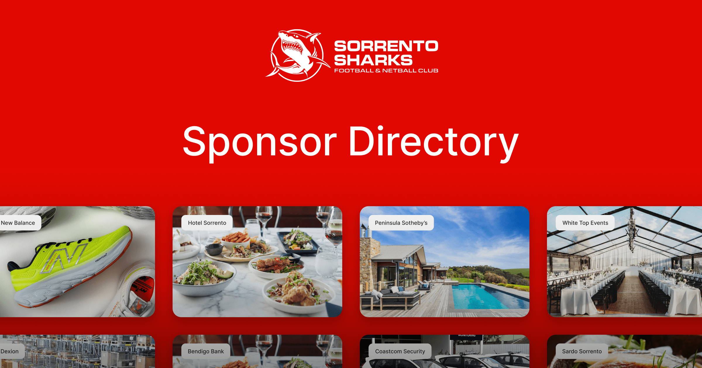 Sponsor Directory — Sorrento Sharks FNC