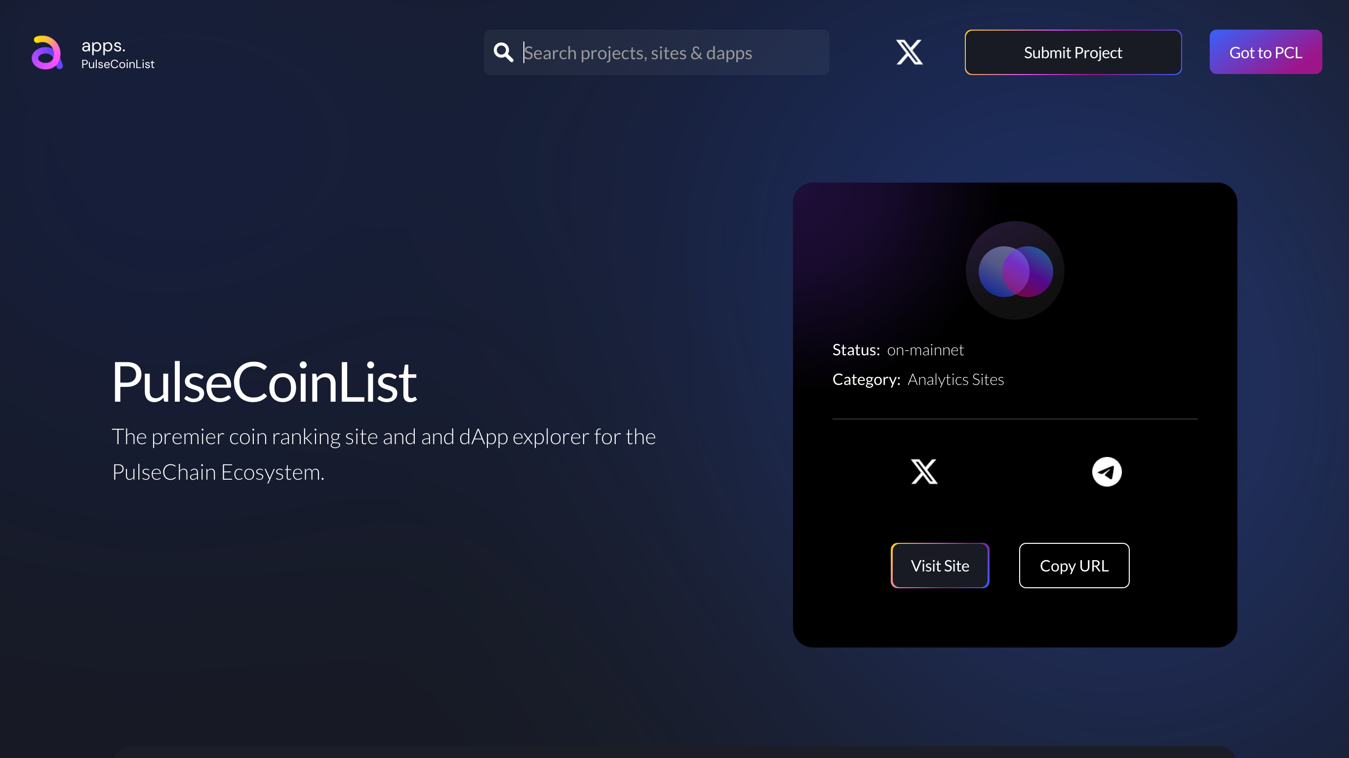 PulseCoinList - The premier coin ranking site and and dApp explorer for ...