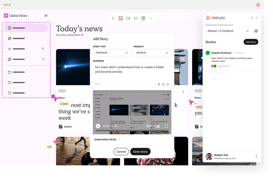 Miruni™ | A collaborative workspace for digital teams and their clients