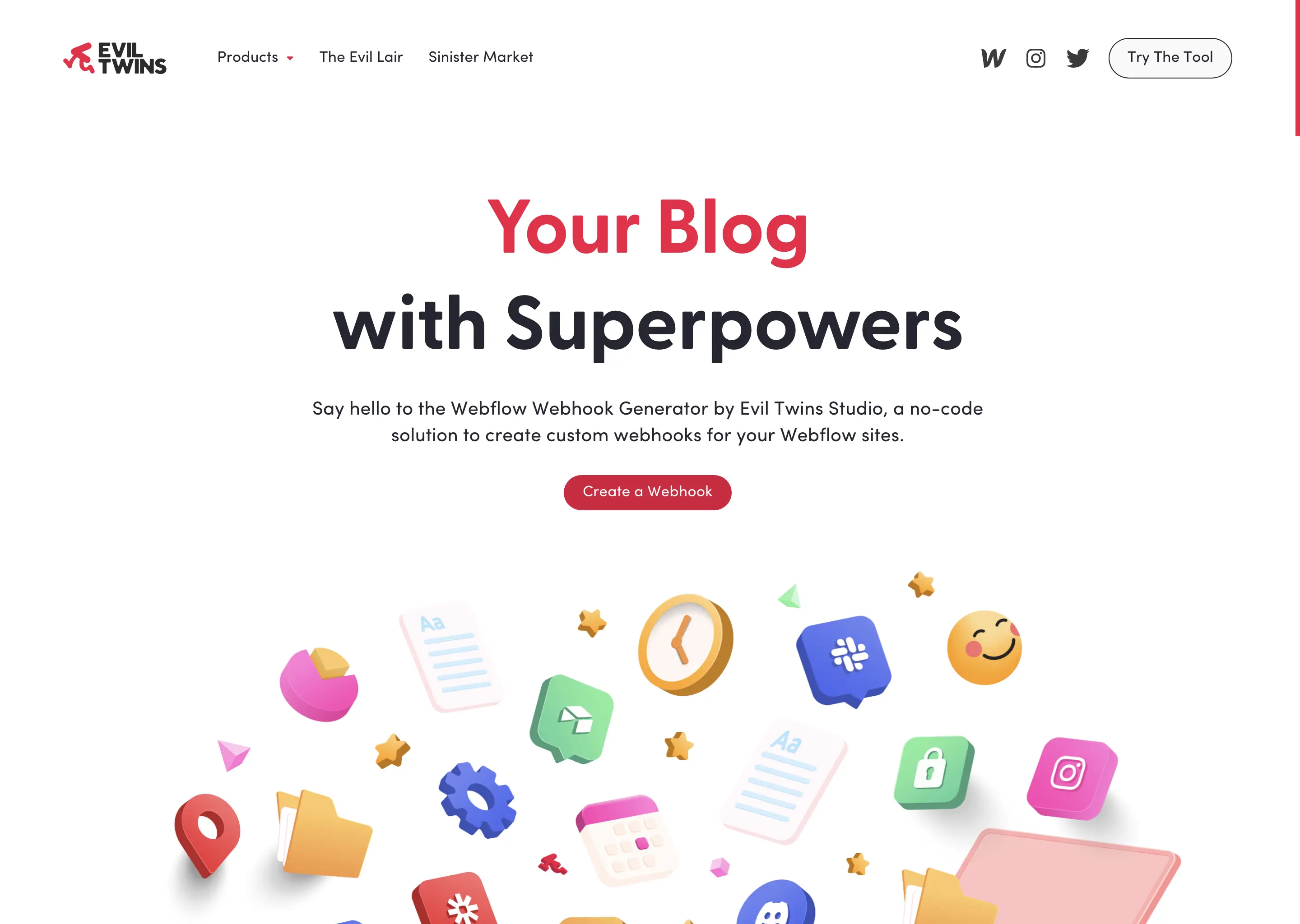 Site Webflow Webflow Webhook Generator by Evil Twins | ScrapFLow