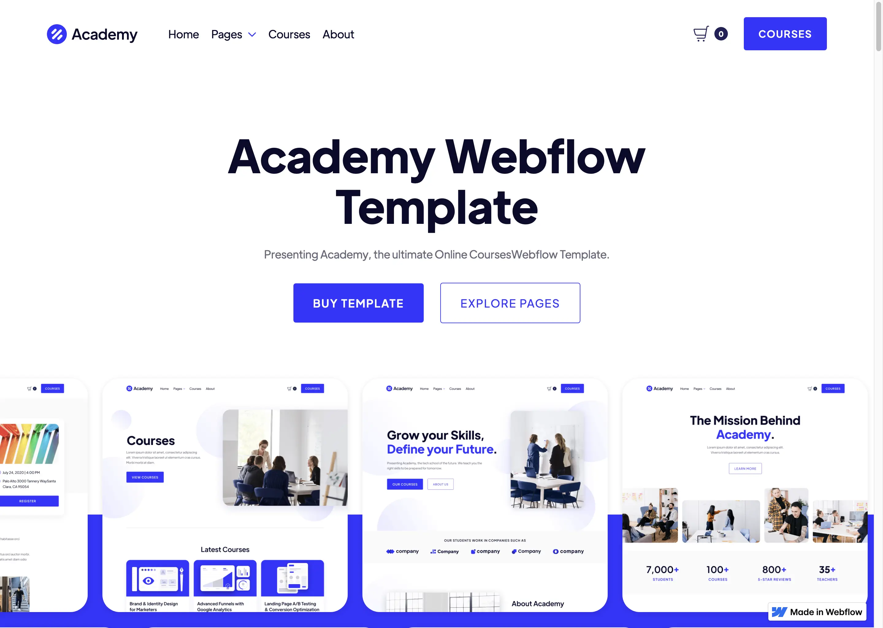 Site Webflow Academytemplate | ScrapFLow
