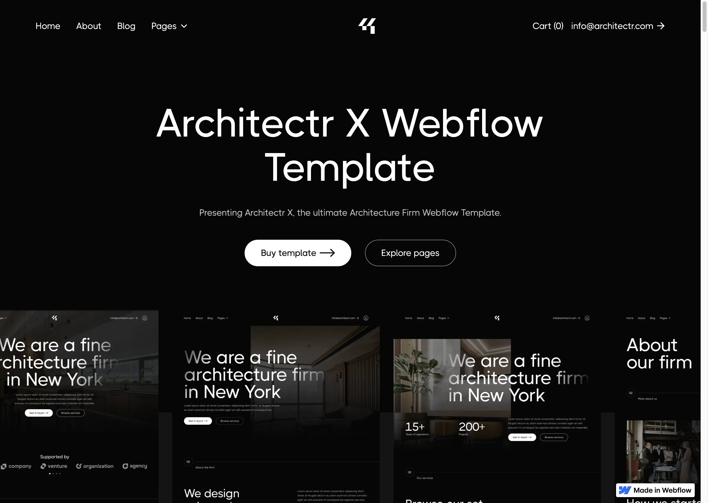 Site Webflow Architectrtemplate | ScrapFLow