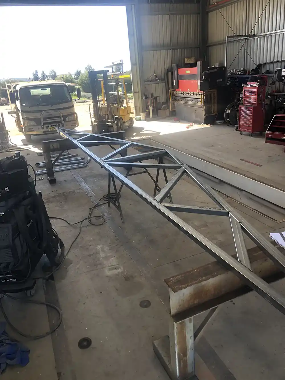Carport Trusses in progress - Quirindi Welding Projects
