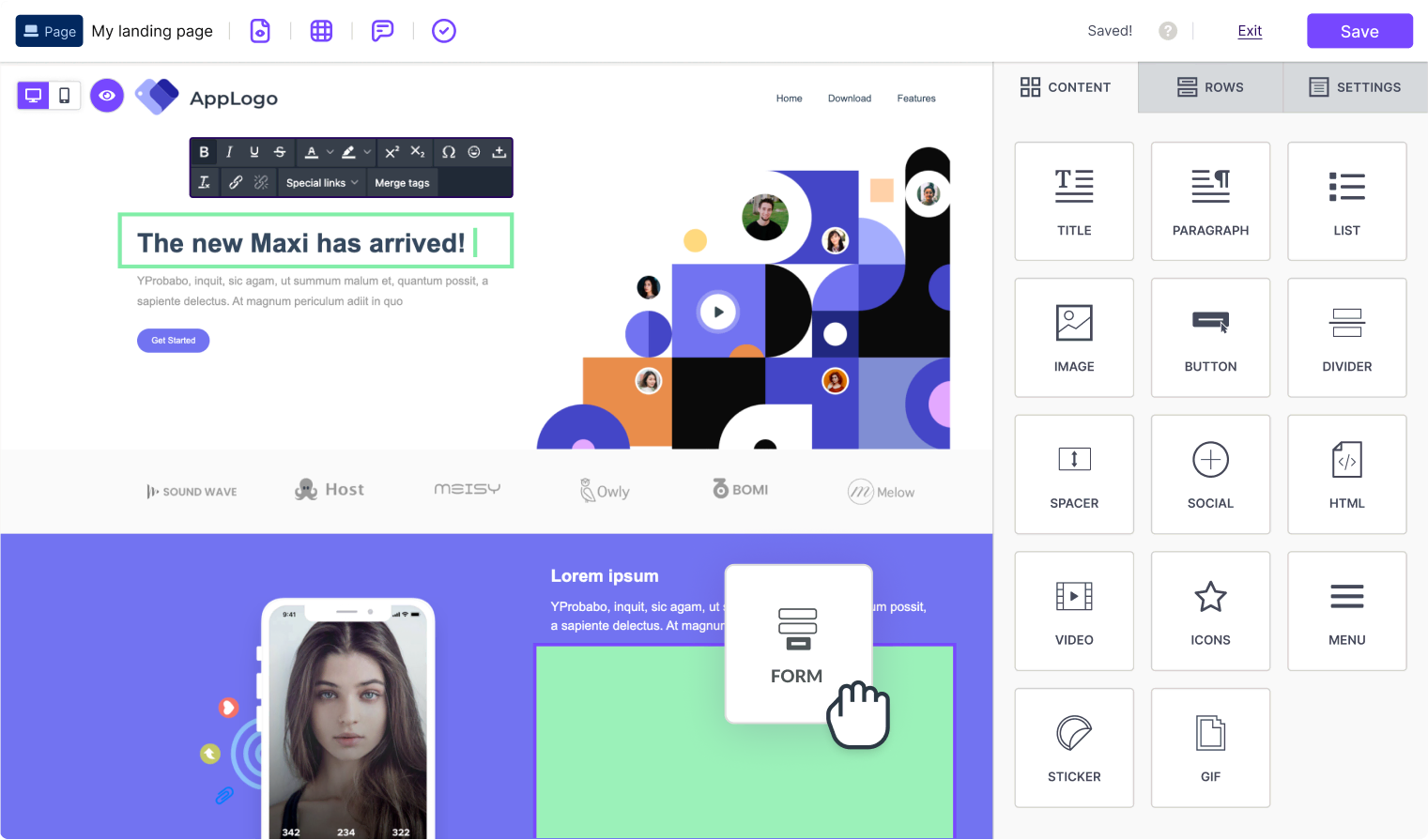 White Label Landing Page Builder | Beefree SDK
