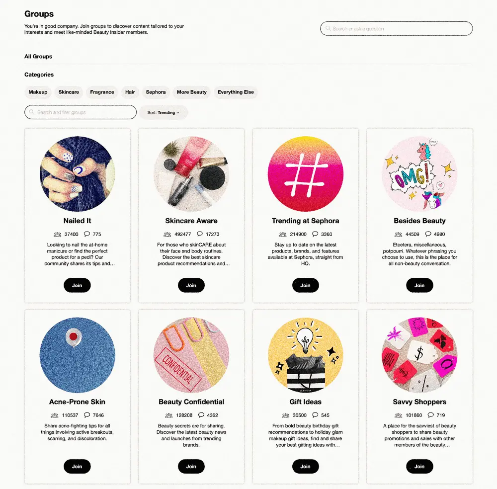 Community Growth at: Sephora - Community Inc.