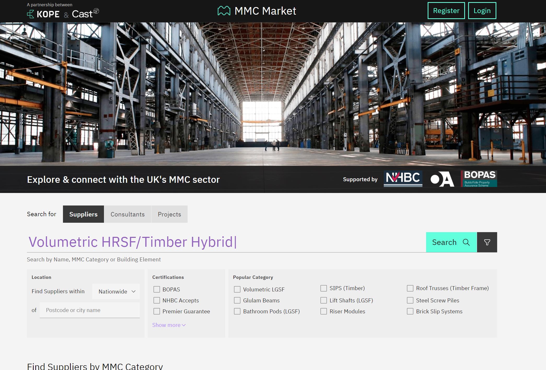 KOPE | KOPE Market - The indispensable resource for offsite supply chains