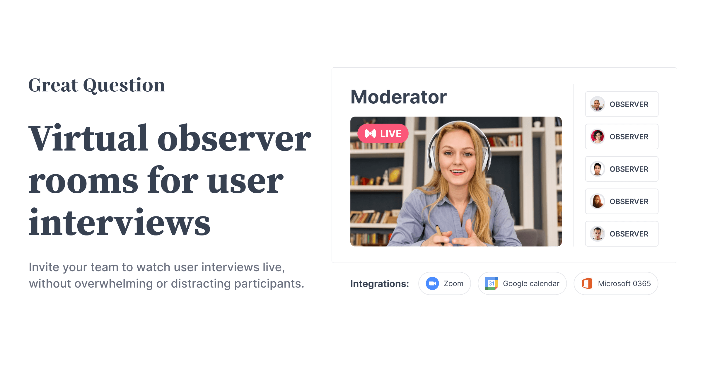 Virtual Observer Rooms for UX Research | Great Question