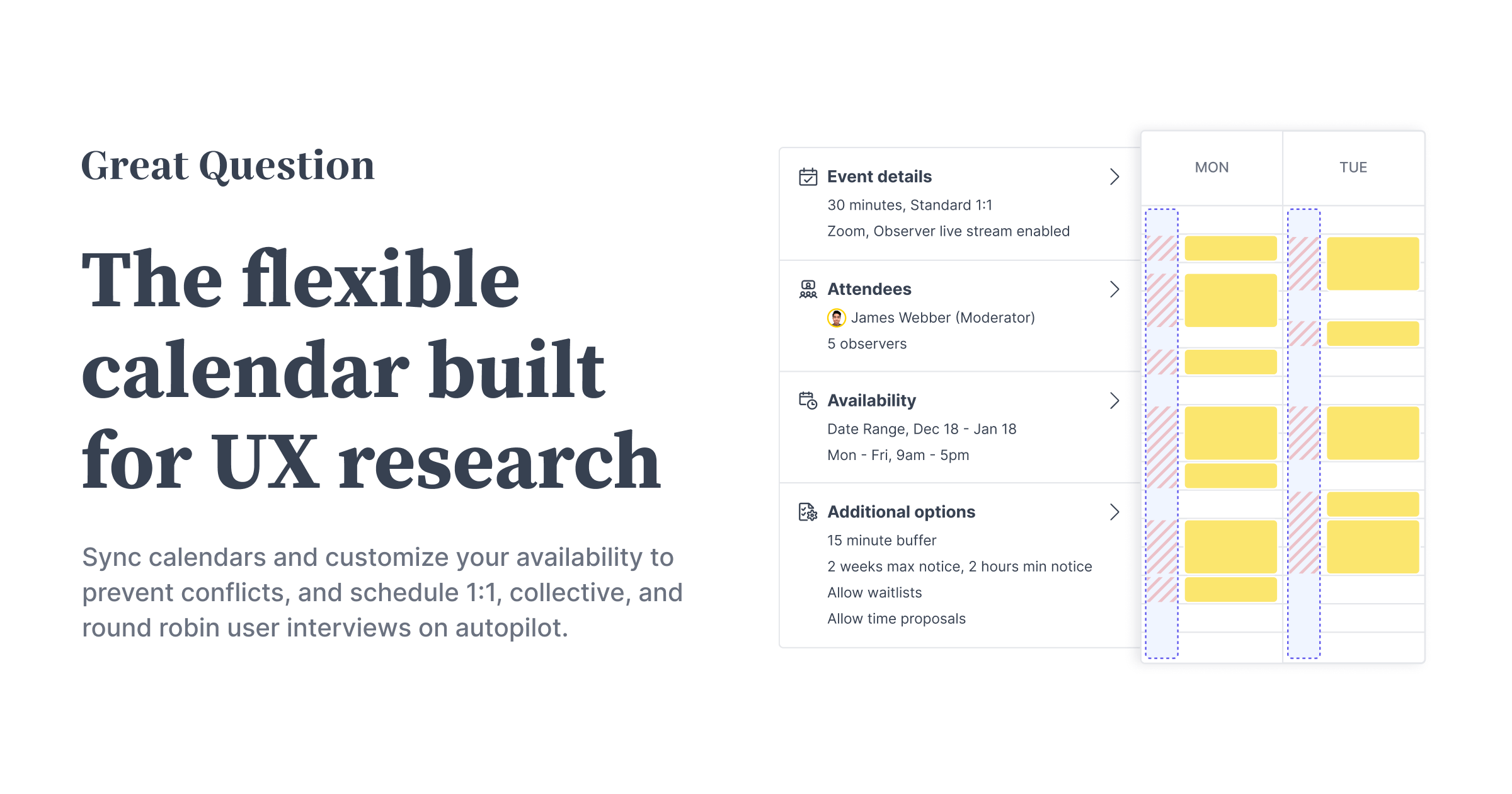UX Research Calendar: Flexible Scheduling | Great Question