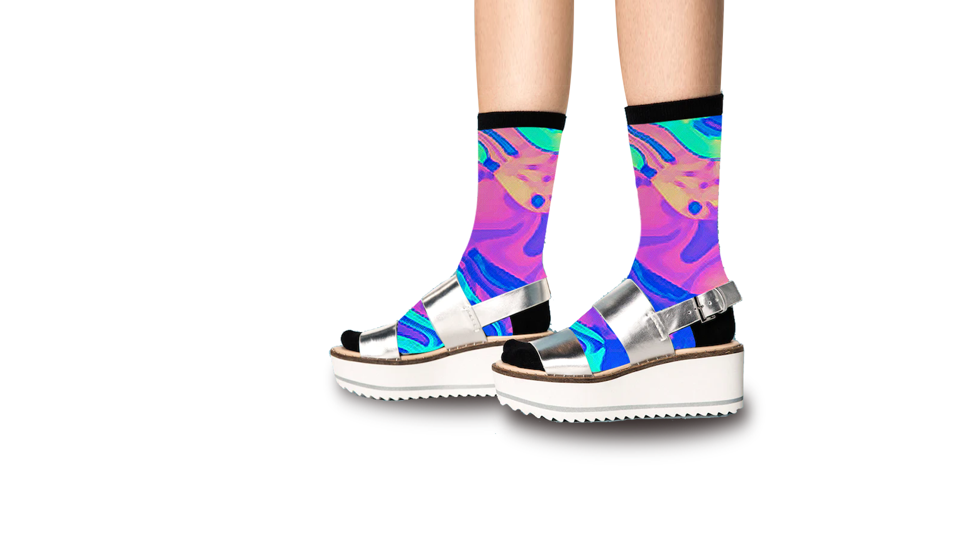 Signature Adult Digital Cotton Crew Socks