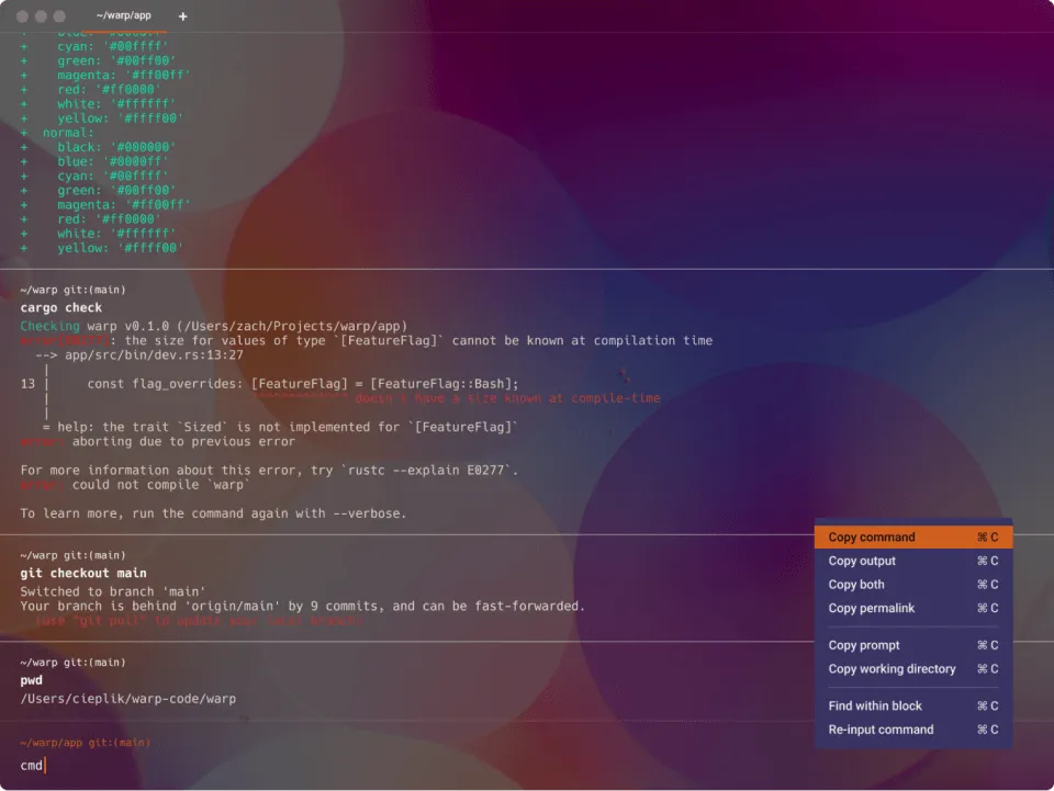 A Mac terminal with themes and colors you'll love | Warp