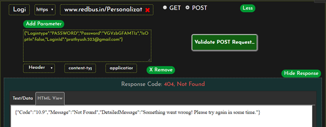 Validate And View Response