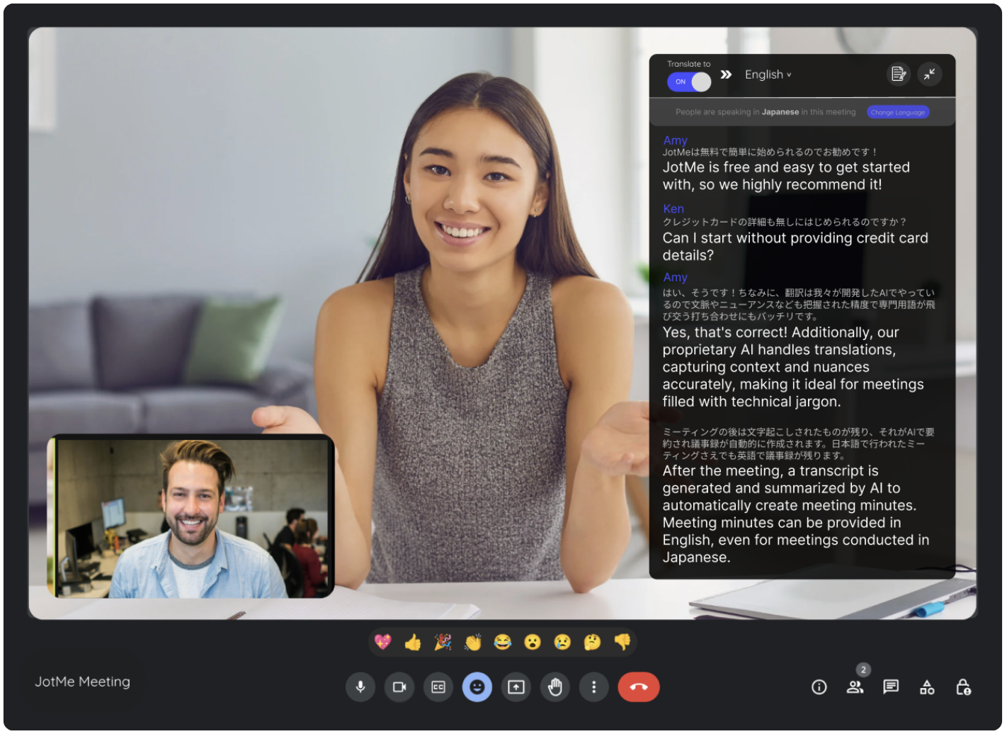 JotMe - Translate, Transcribe, and Take Notes for Your Japanese Meetings