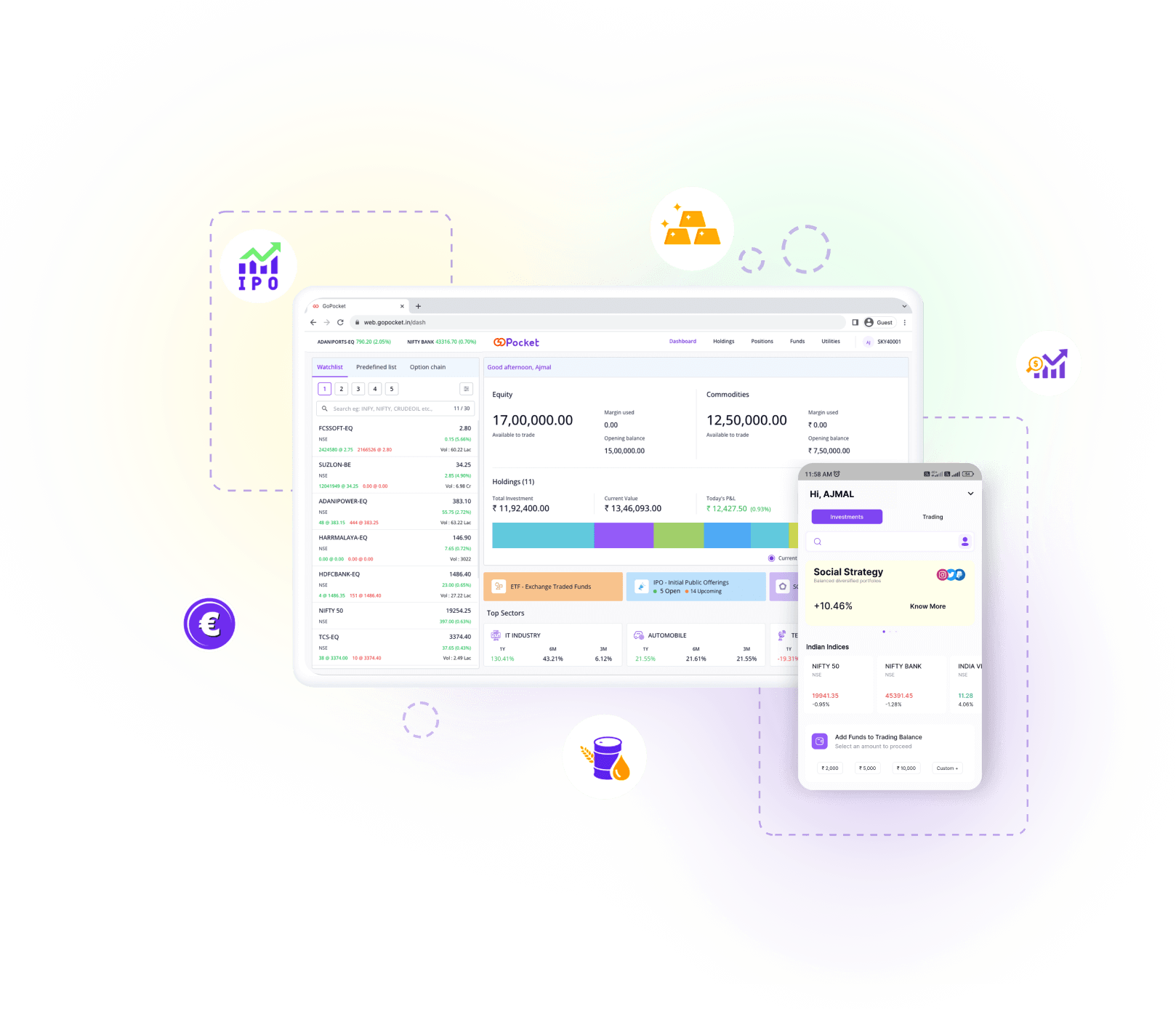 Online Trading App with ₹0 brokerage for 30 days:GoPocket