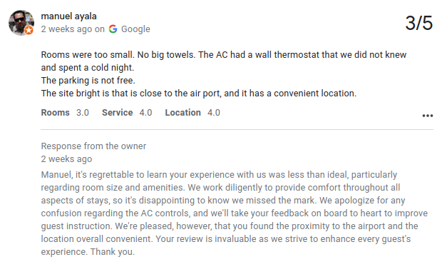 Responding to Negative Hotel Reviews (Examples and Tips)