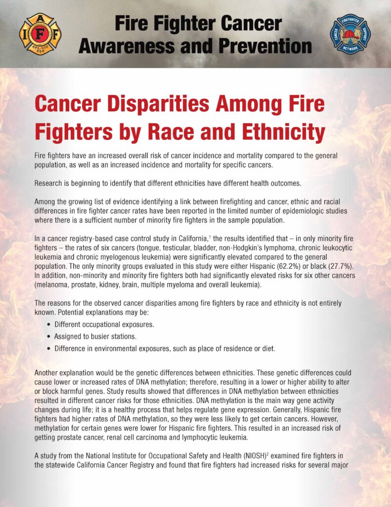 Factsheets - Firefighter Cancer Support Network