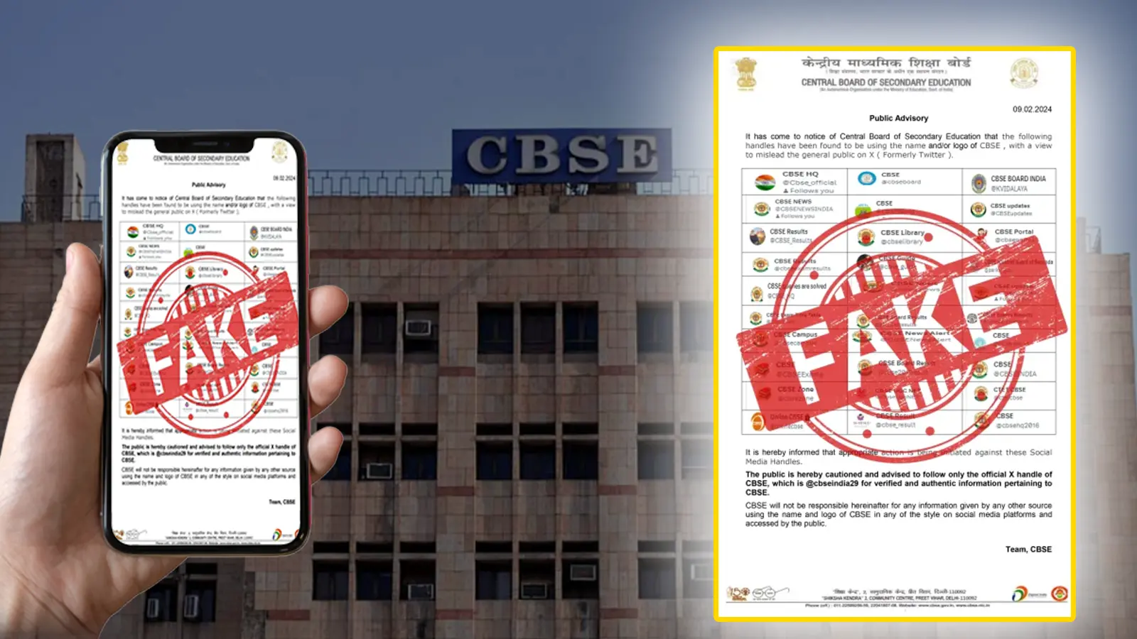 CBSE's Warning on Fake Social Media Handles Spreading Misinformation