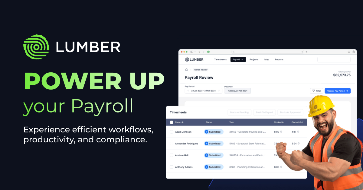 Construction Time Tracking & Payroll Software - Lumber