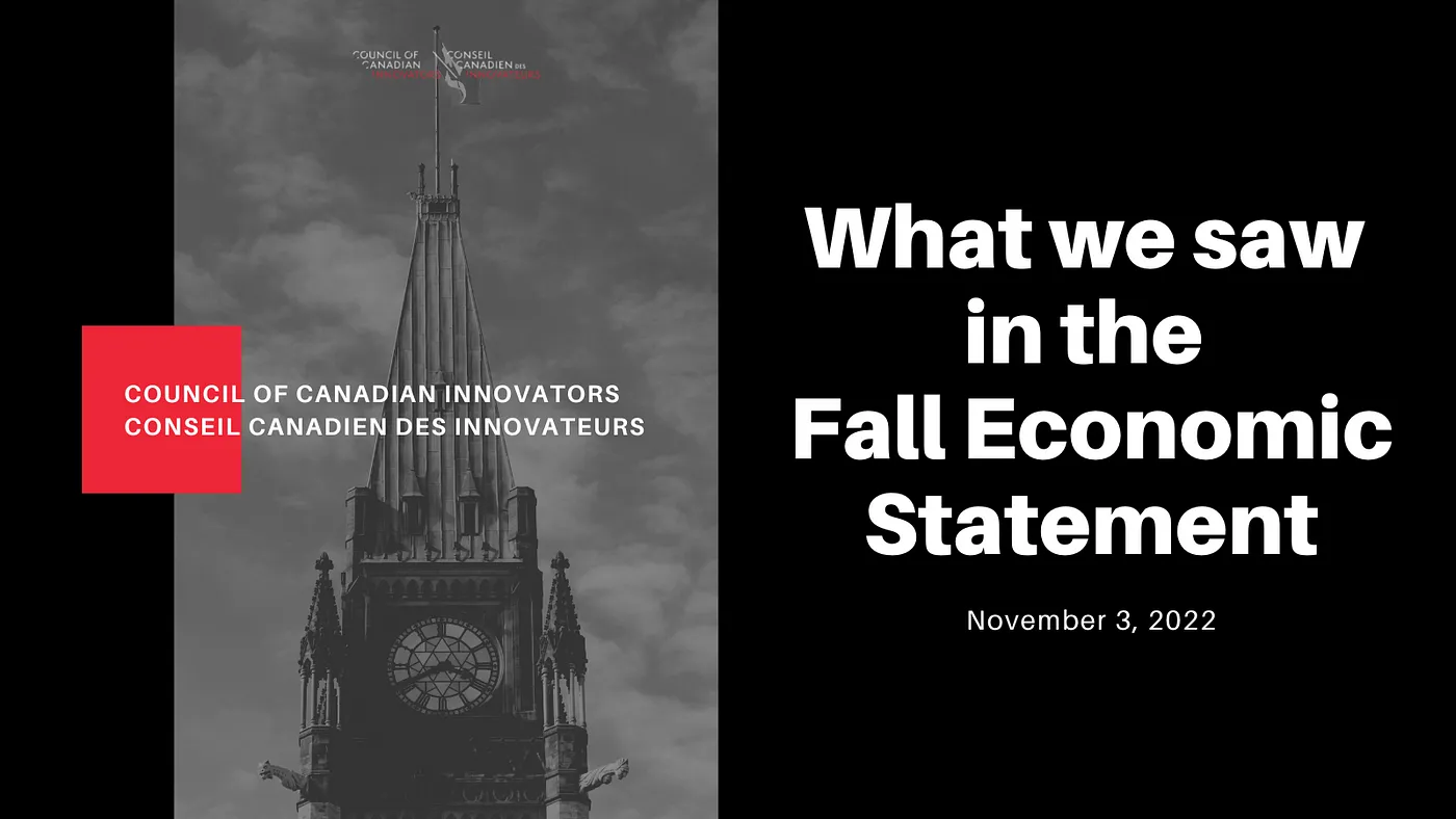 What we saw in the 2022 Federal Fall Economic Statement