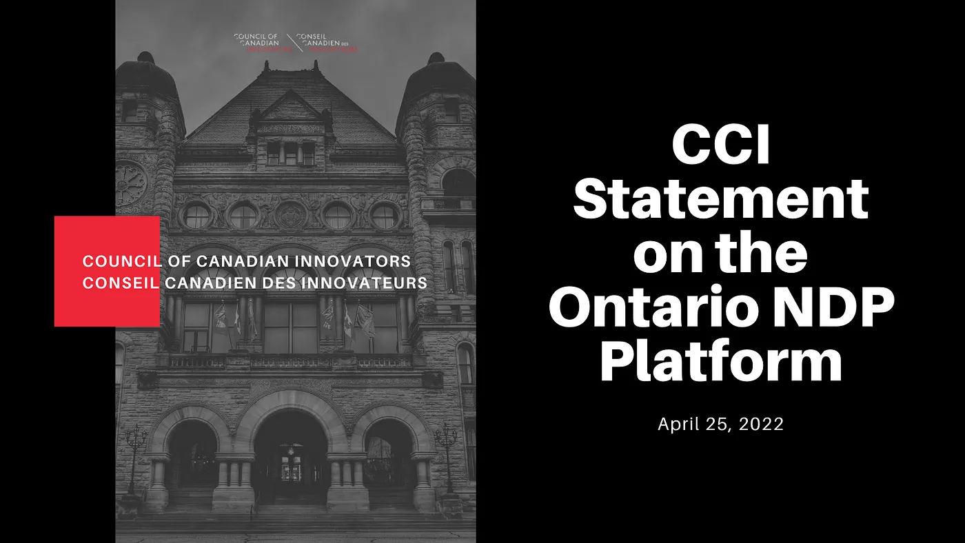 CCI Statement on the Ontario NDP Platform