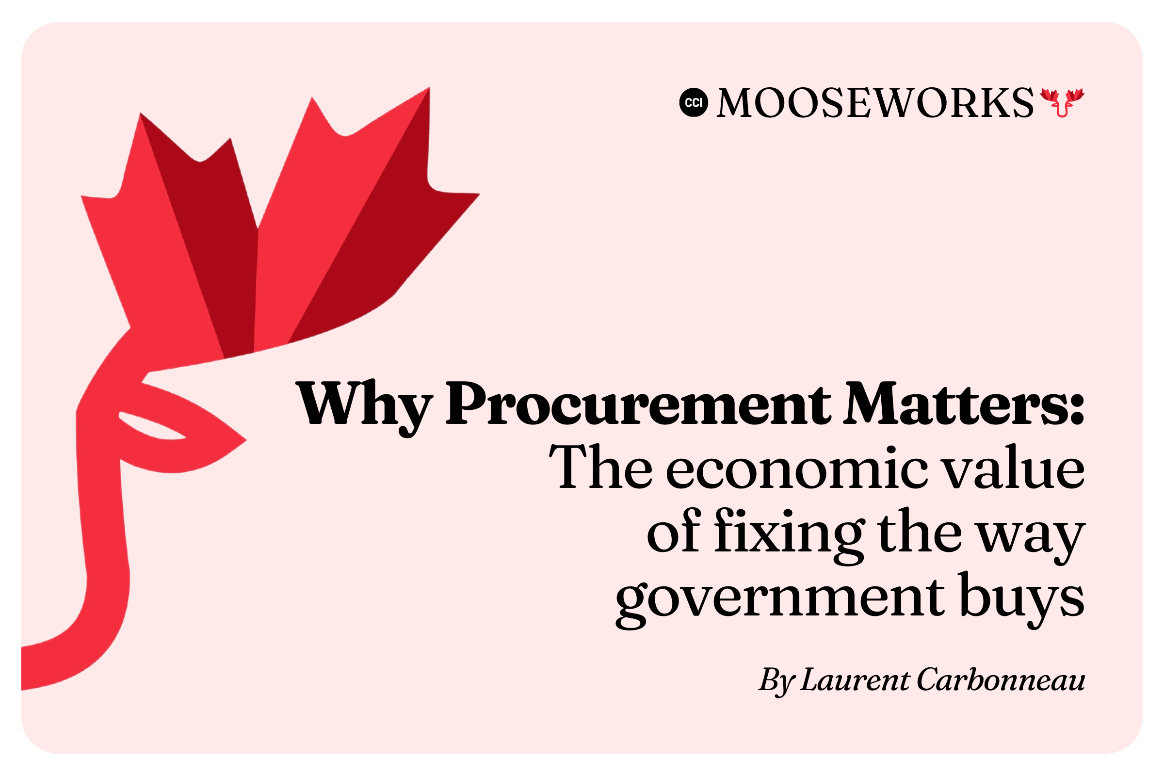 Why Procurement Matters: The economic value of fixing the way ...