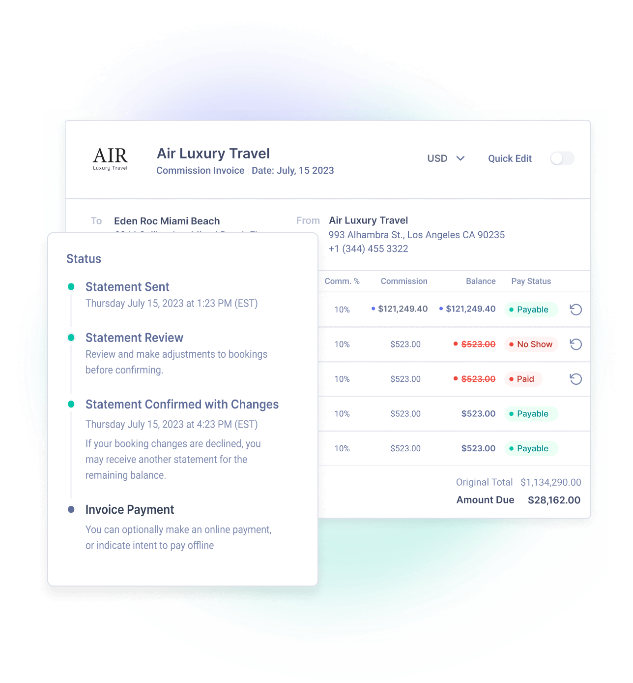 Efficient & Flexible Commission Tracking for Modern Travel Agencies | Sion