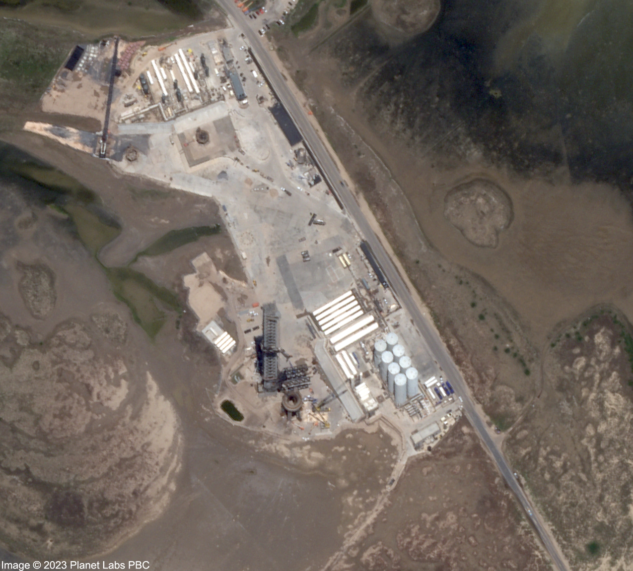 Starbase Launch Site After First Starship Launch - Apr 30, 2023 ...