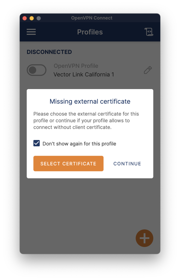 Vector Link - macOS OpenVPN Manual Setup Guide