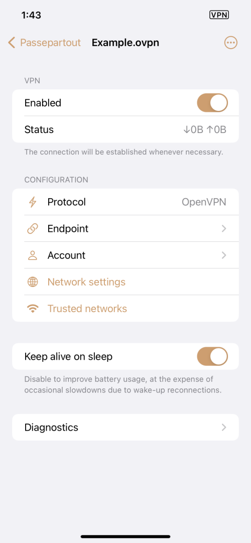 Vector Link - iOS OpenVPN Manual Setup Guide