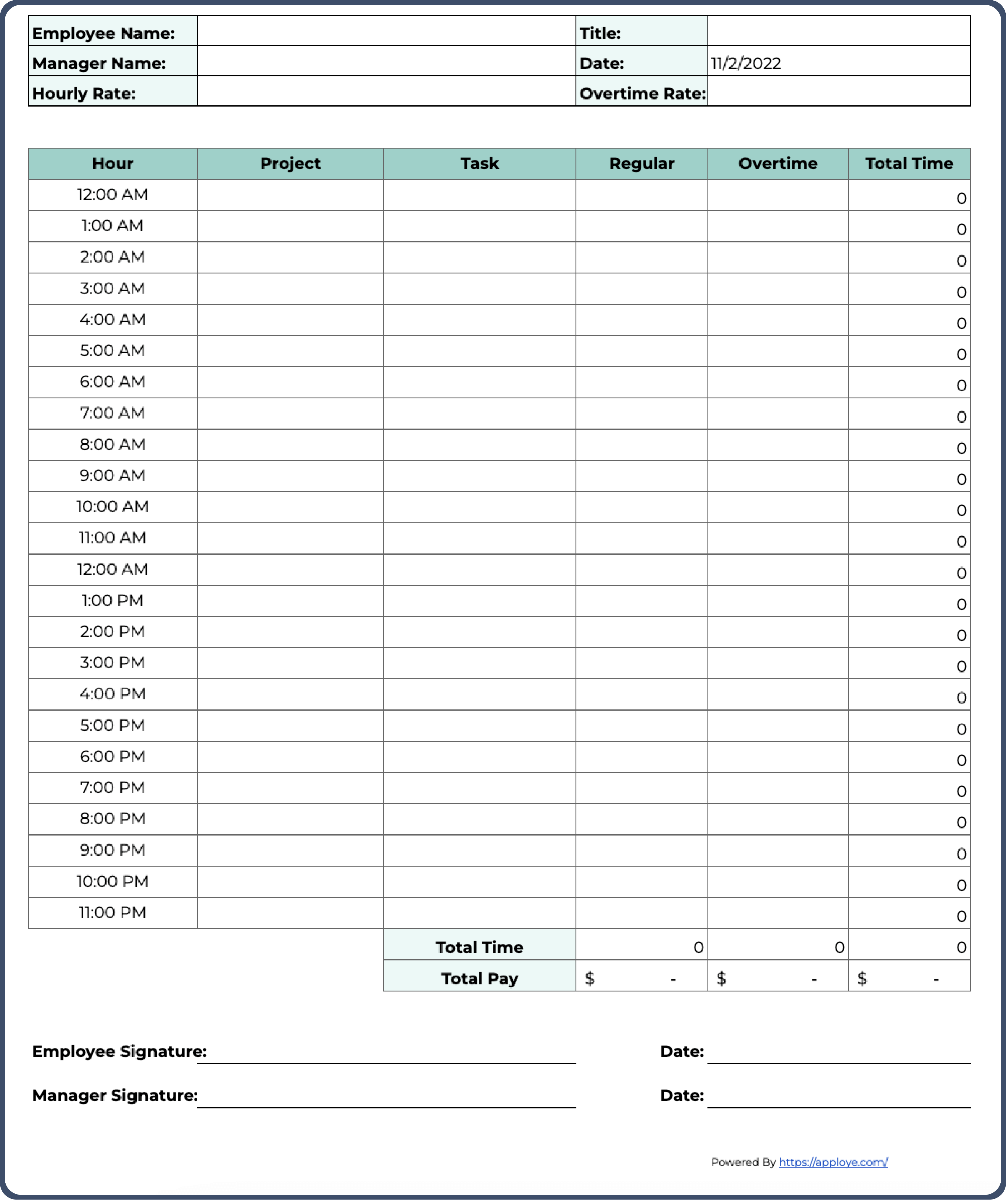 Free Printable Timesheet Templates Excel Word PDF 56 OFF