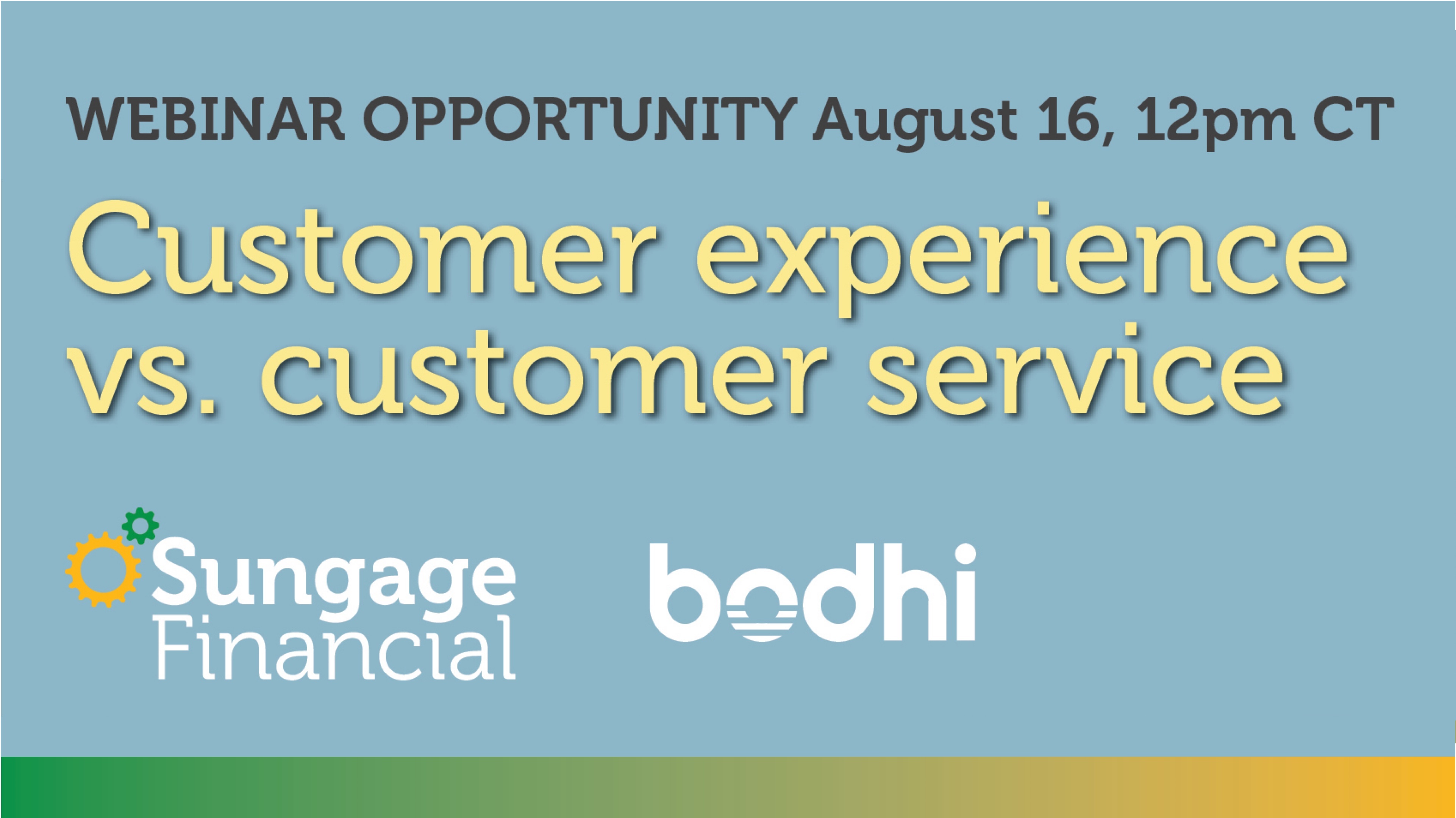 Highlights of special Sungage webinar: Customer experience vs customer ...