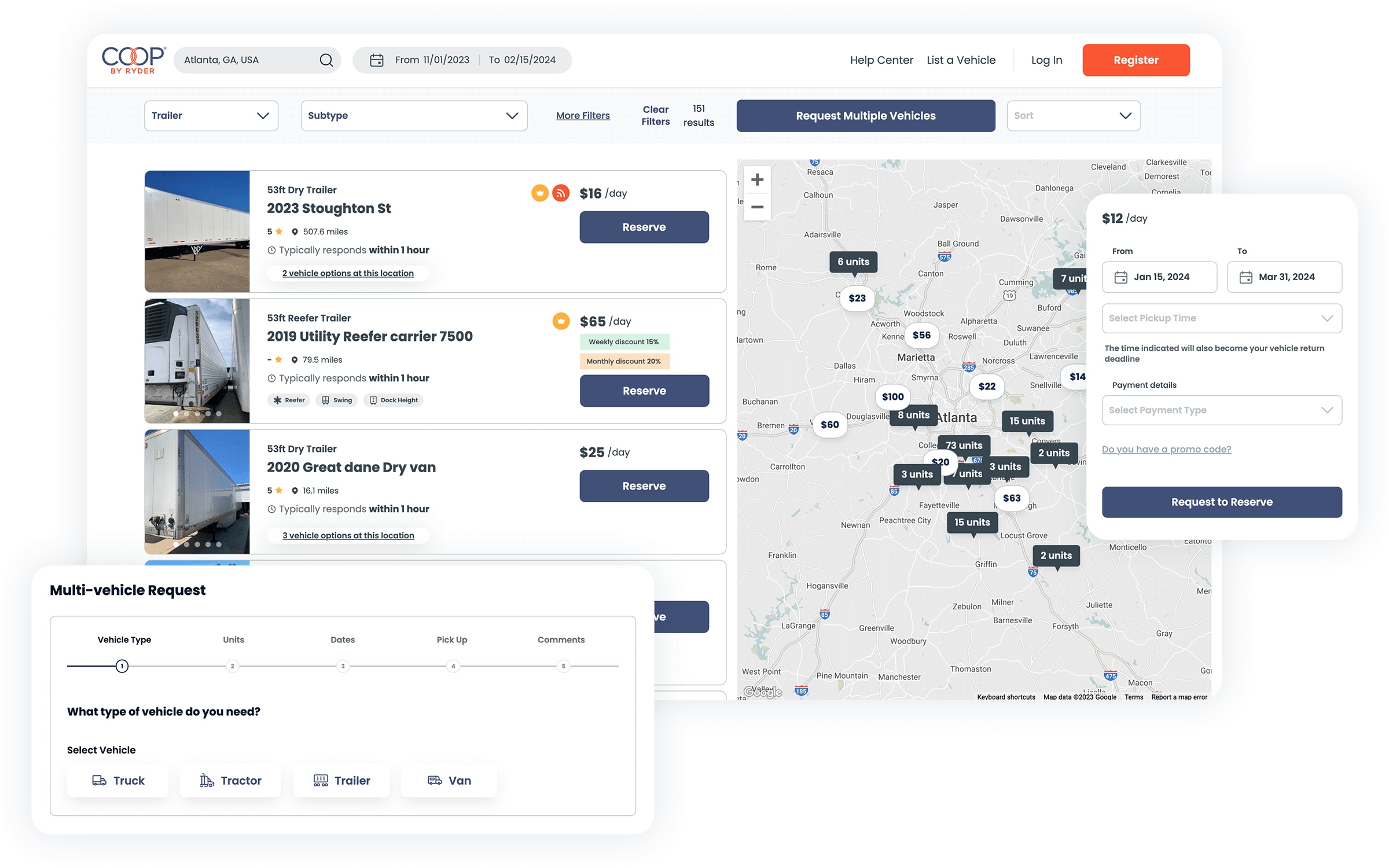 Rentals for Trailer Pool | COOP by Ryder