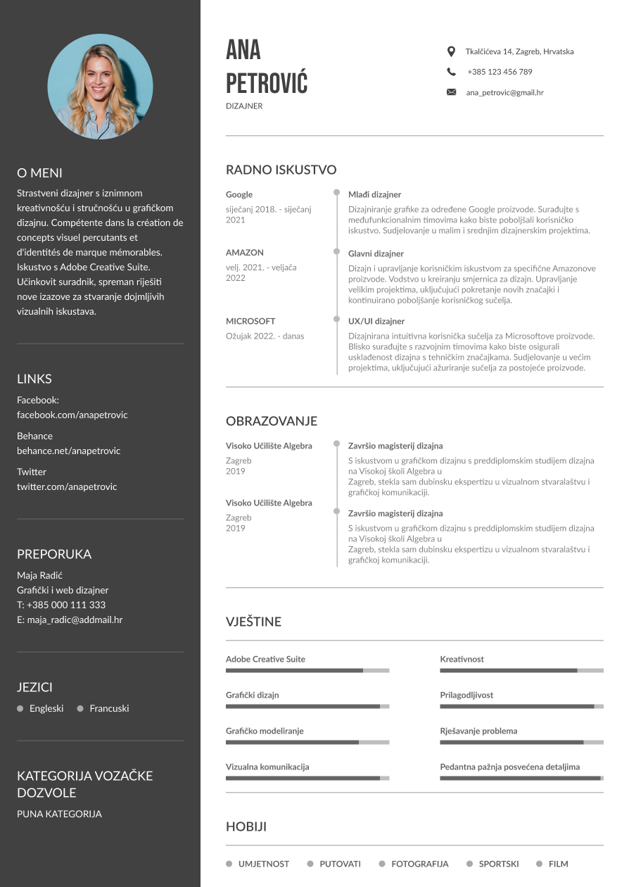 Panduan Penulisan CV Menggunakan Templat Croatia