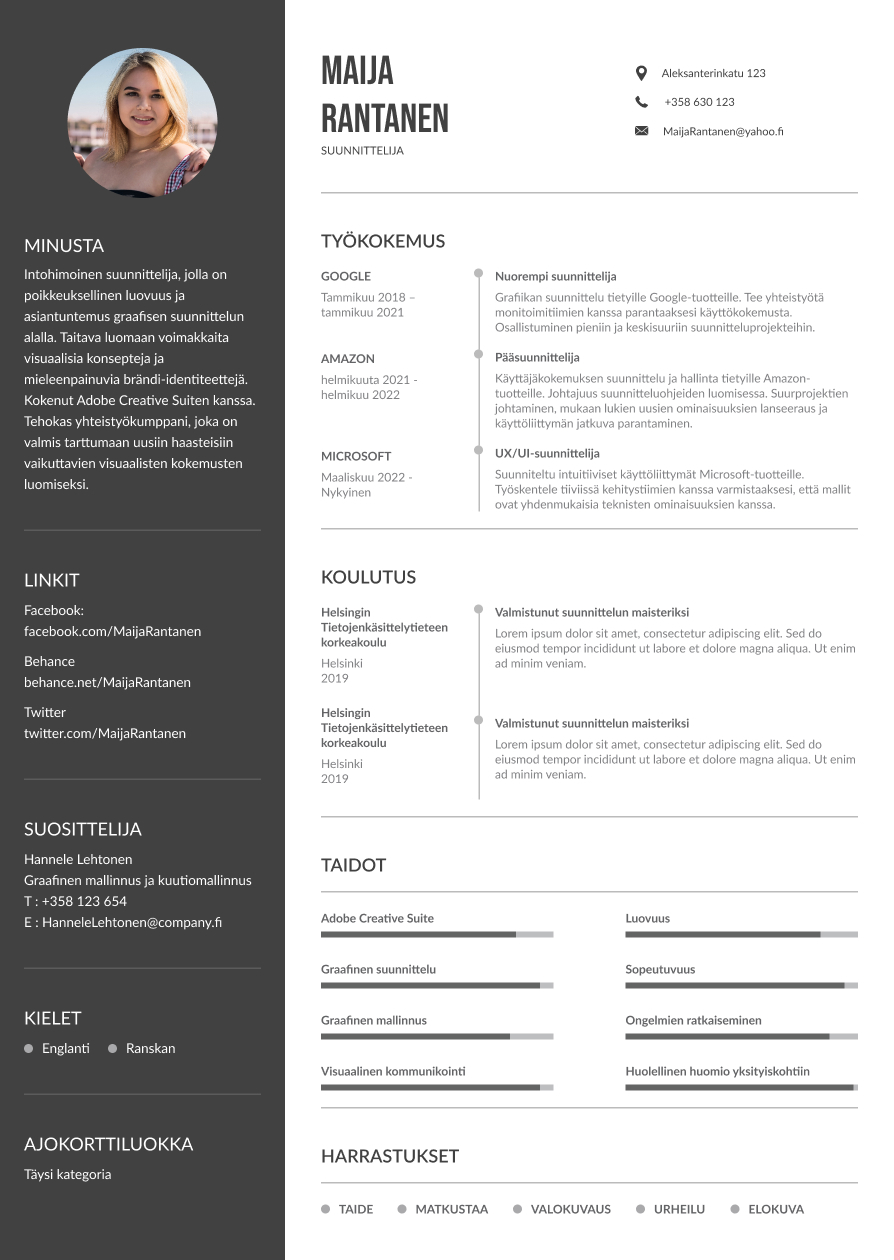 Panduan Menulis CV Menggunakan Templat CV di Finland