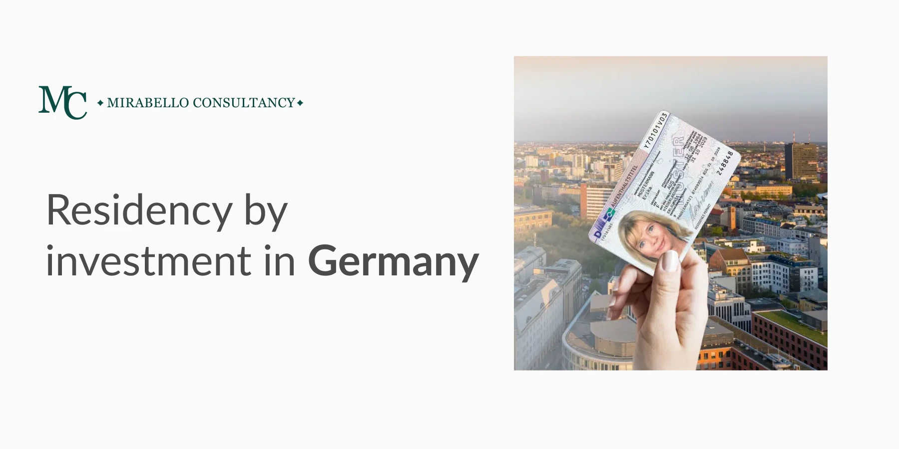 Residency by investment in Germany