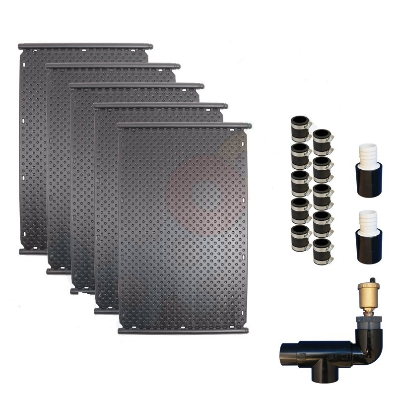 5 x Solarabsorber Poolerwärmung Typ 1002 5.58m2 HDPE Kunststoff ...