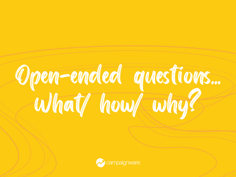 A Complete Guide To Open-Ended Questions (with examples) | Campaignware