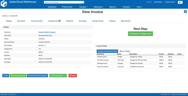 Automated invoicing