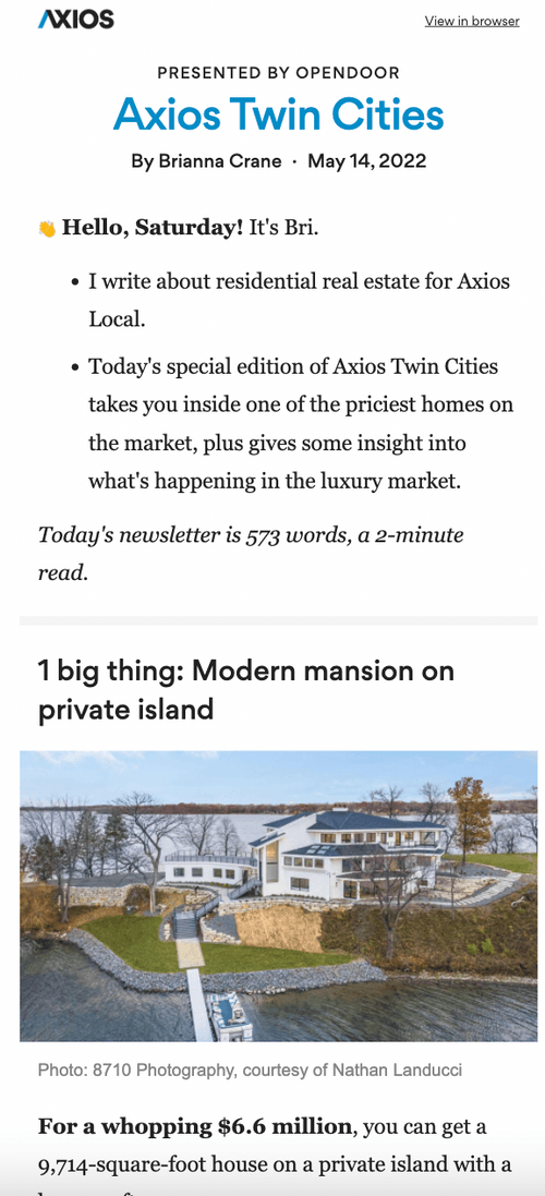 Axios | Newsletters