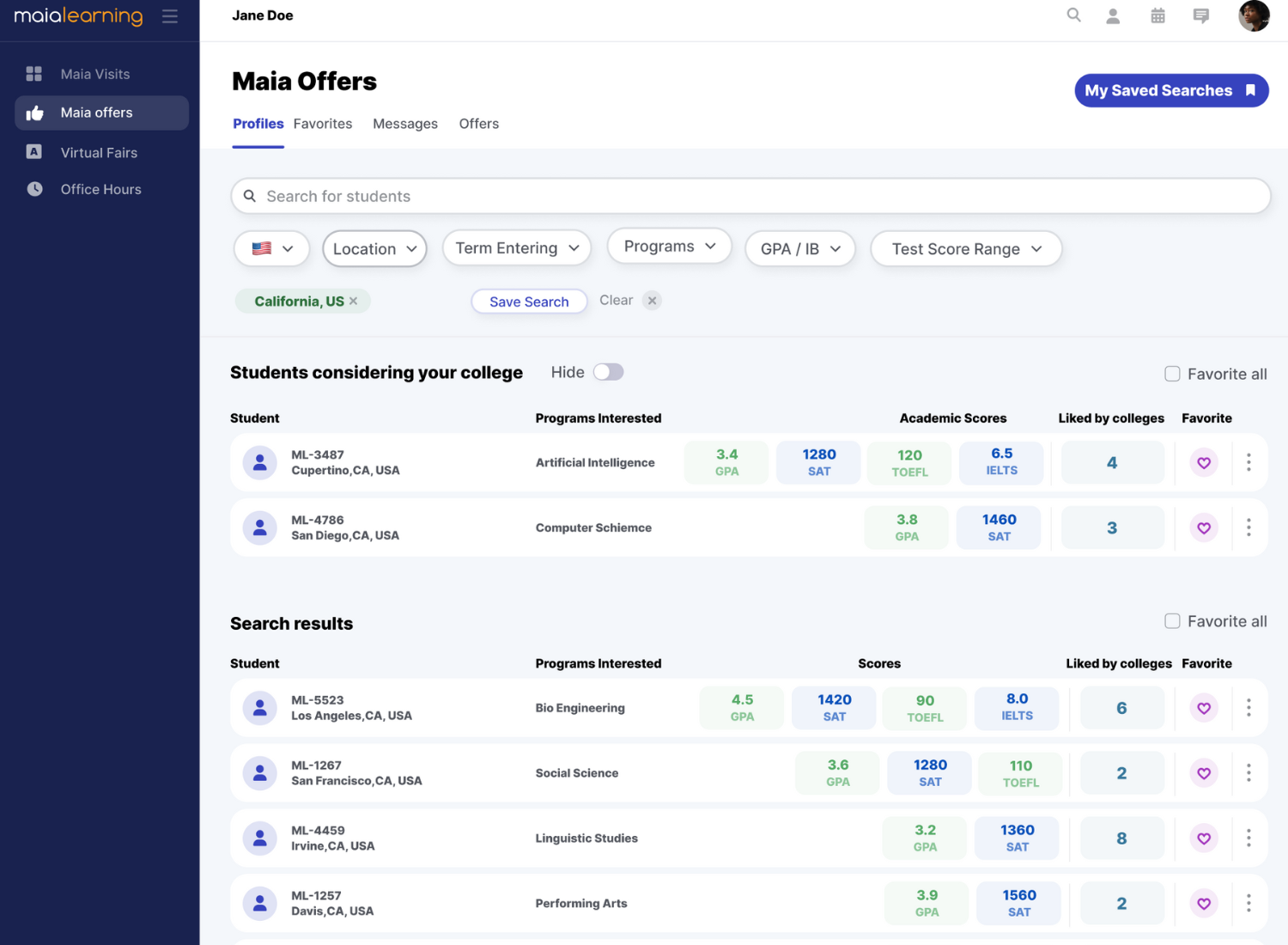 College & University Admissions & Recruitment | MaiaLearning